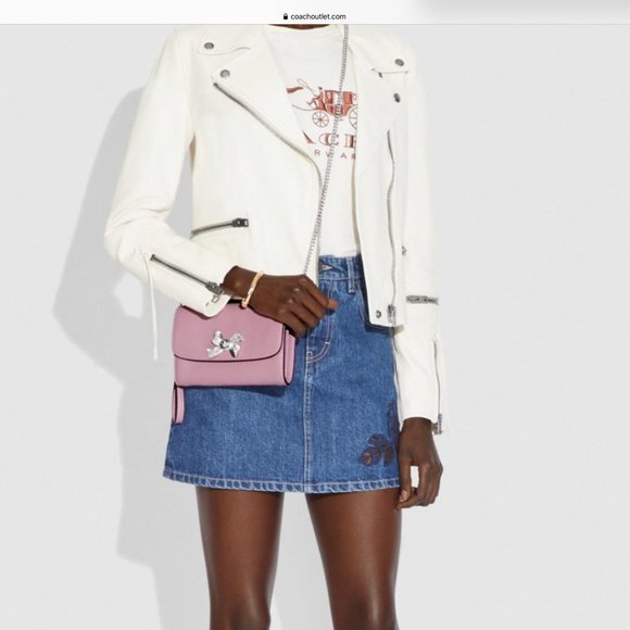 Coach | Bags | Coach Pink Crystal Bow Turnlock Chain Shoulder Crossbody ...
